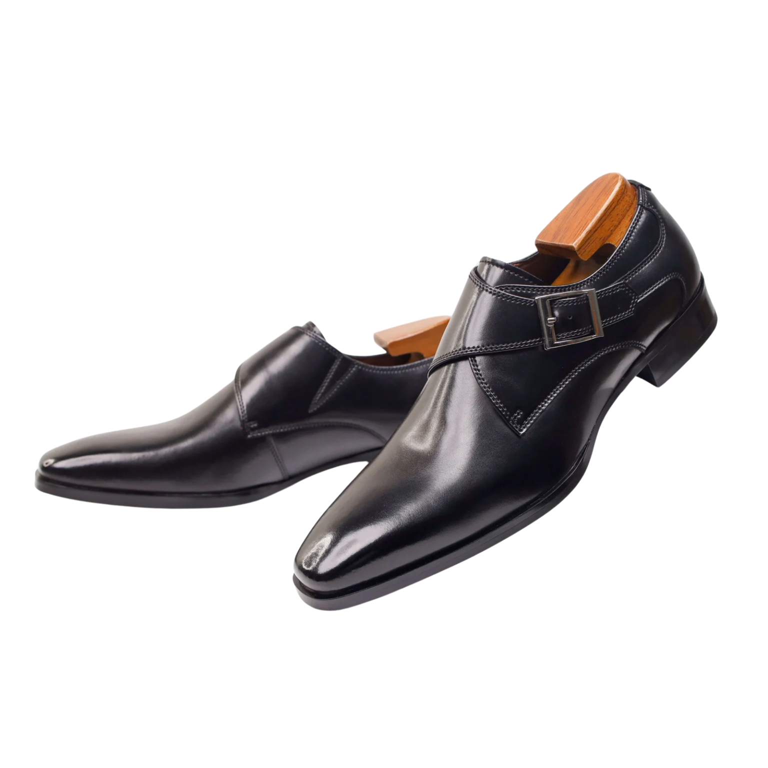 Side Buckle Dress Shoes - Style & Smile